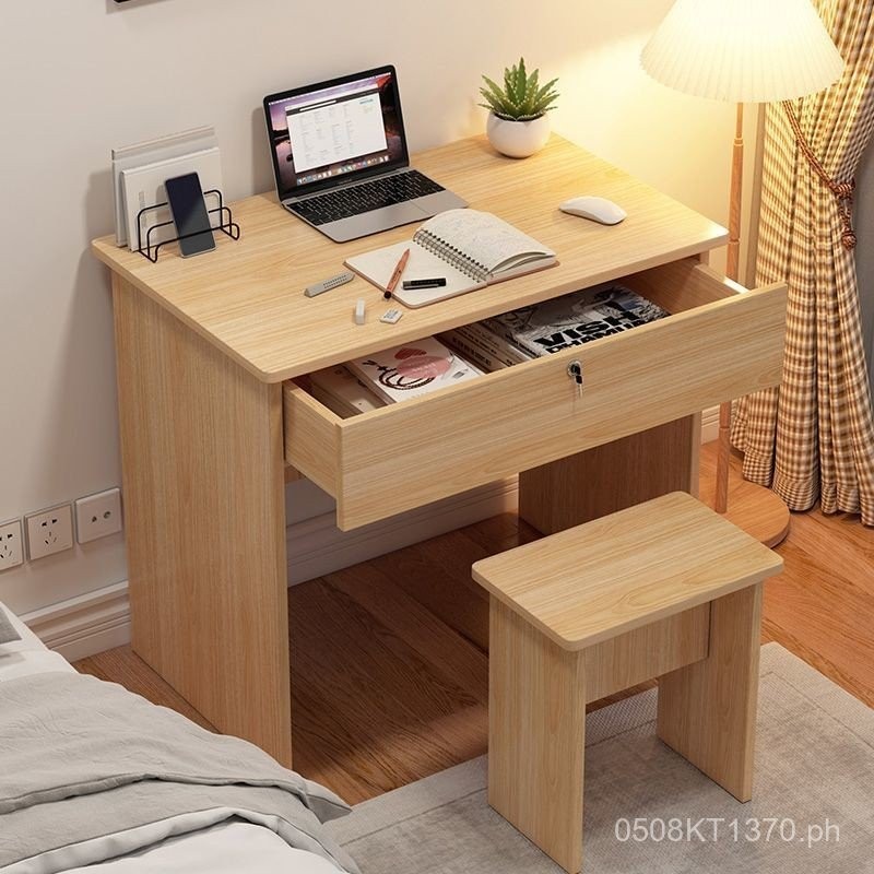 Desk with Drawer Small Table with Lock Desk Chair Student Writing Desk ...