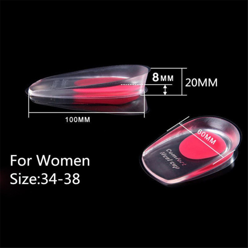 Heel Pad, Silicone Heel Cup Insole, Reduced Insole, Soft Silicone Cover ...