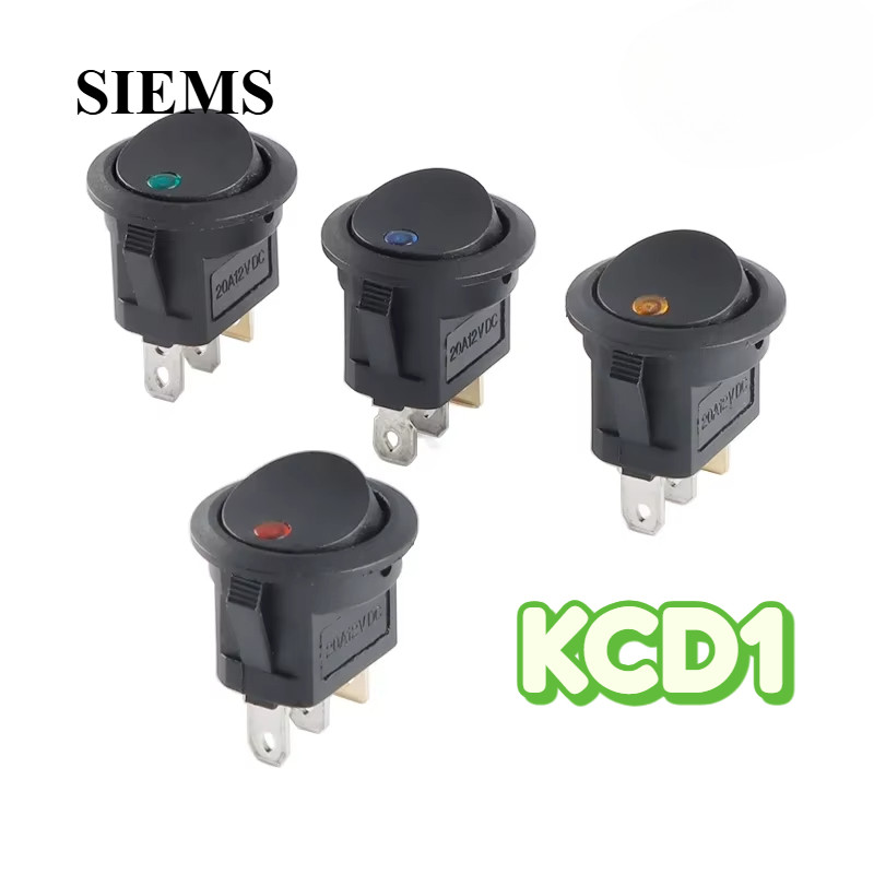 Rocker Switch 20A 12V Cat eye Switch with light Round switch Power ...