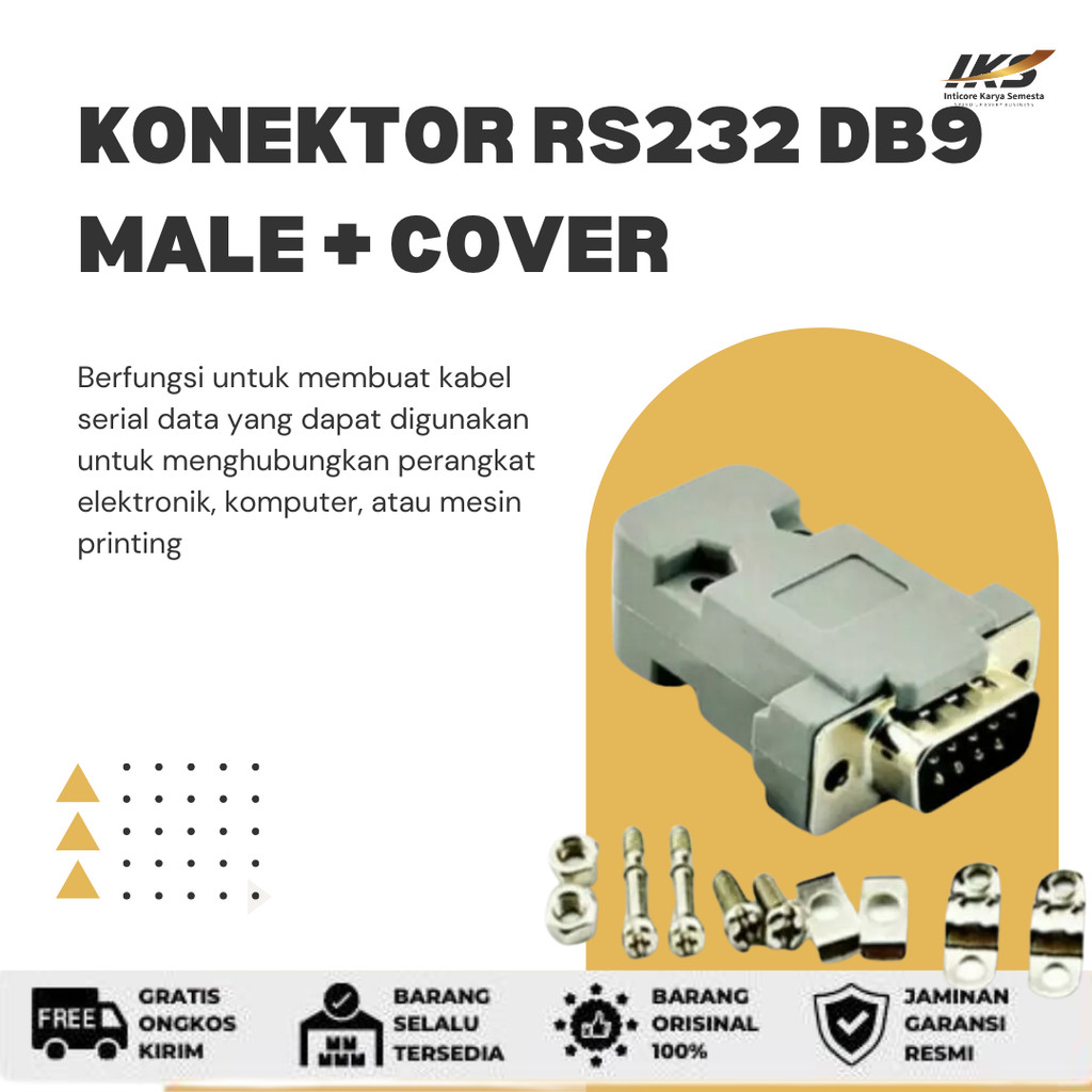Rs232 DB9 MALE Connector + Cover | Shopee Philippines