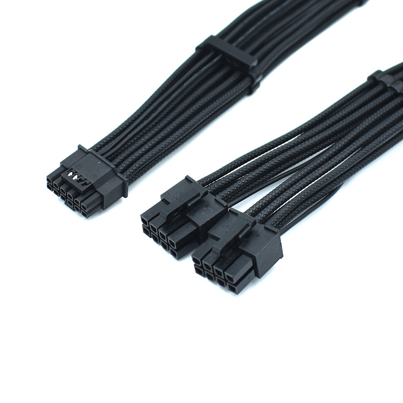 16AWG Individual Black Cables with Braided Pattern PSU 2 *8Pin to ...
