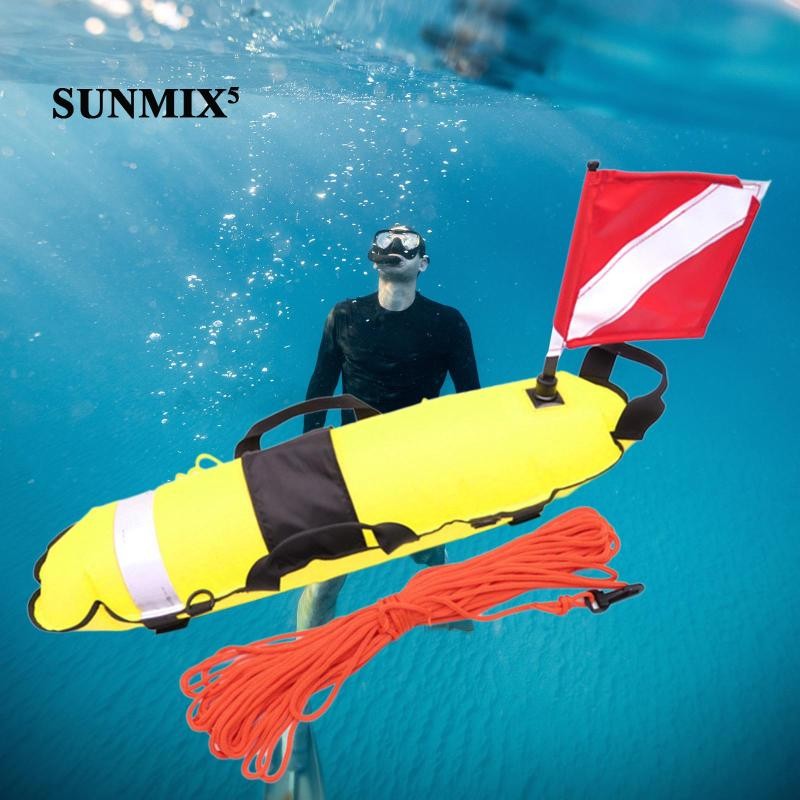 [ High Visibility Freediving Buoy Float with 25M Ropes, Reflective ...