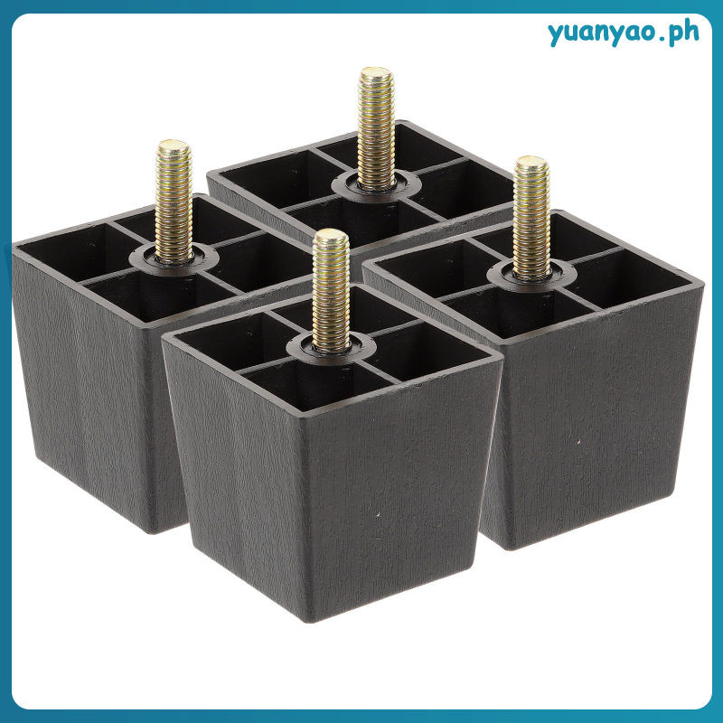 4 Pcs Rubber Plastic Sofa Legs Furniture Adjustable Outdoor Garden ...