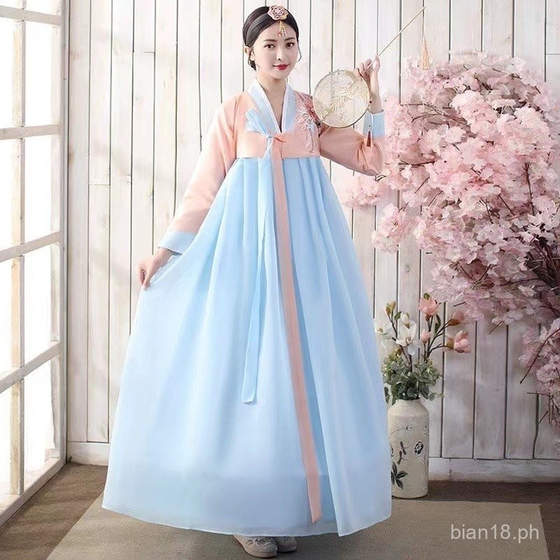 Traditional Hanbok Women's Korean Costume Hanbok Women's Dance Ethnic ...