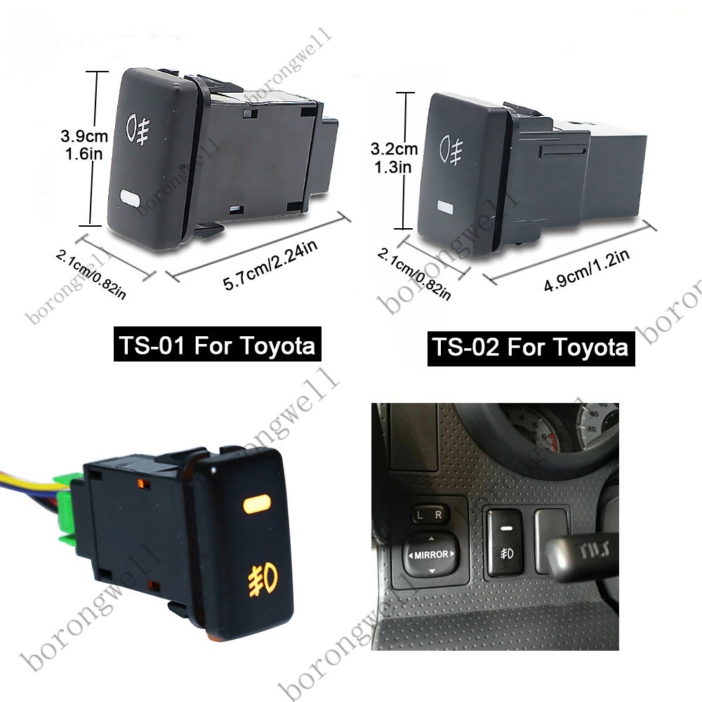 1pcs Dual Push On Off Switch Button LED Light Bar Fog Light Switch For ...