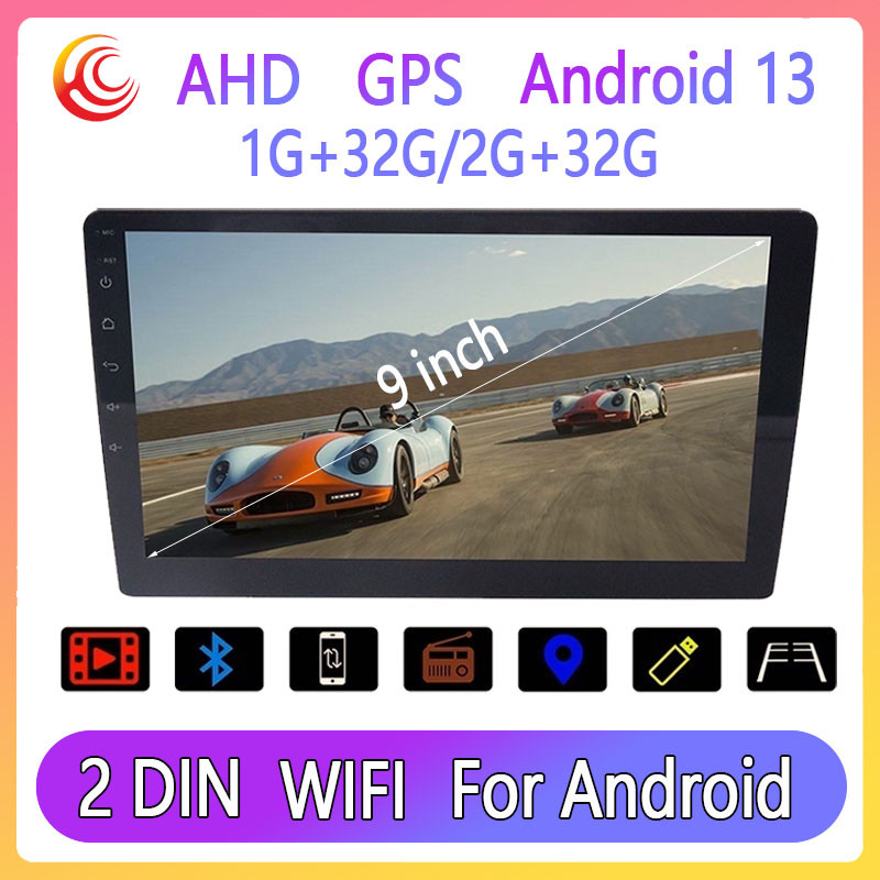 9" Android Multimedia Player HD Touch Screen Wifi Mirror Link GPS ...