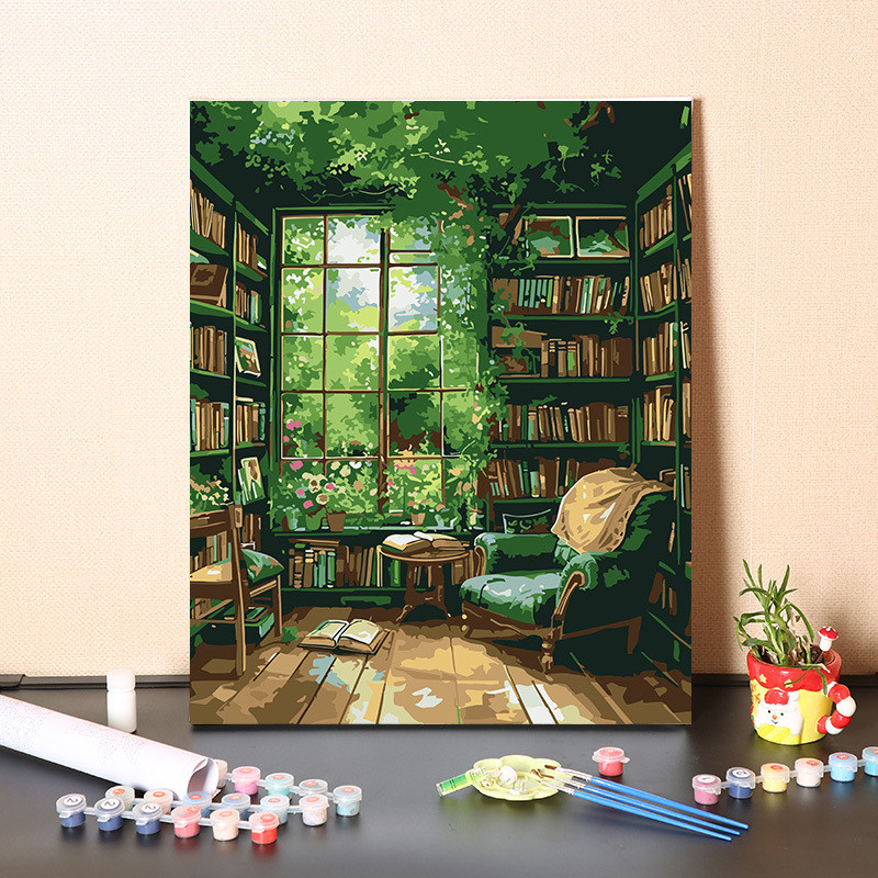 Yoyo D3 Hand-Filled Healing Green Decorative Painting Hand-Painted ...