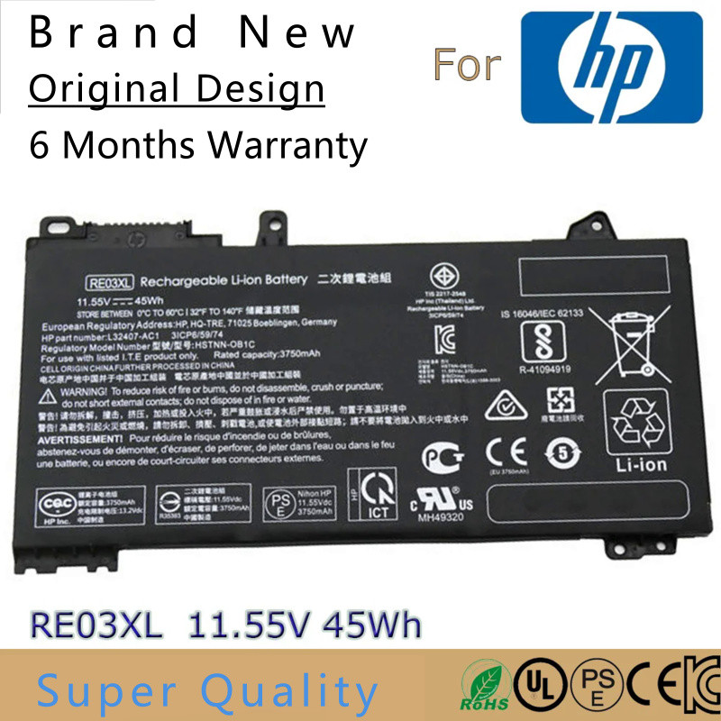 RE03XL Laptop Battery for HP ProBook 430 440 445 450 455R G6 G7 HSTNN ...