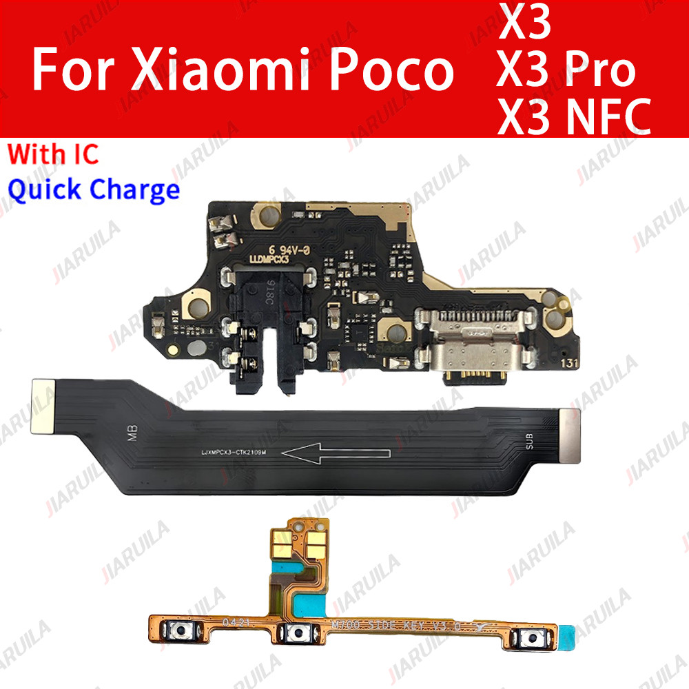 USB Charging Dock Port Flex For Poco X3 NFC Pro Mainboard Flex power ...