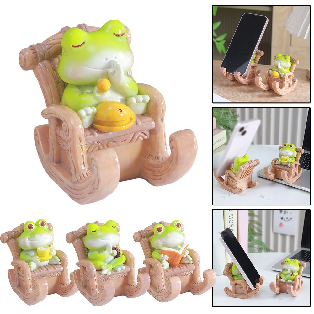 【CHAMER】Portable Resin Frog Decor with Dual Function as a Stylish Phone ...
