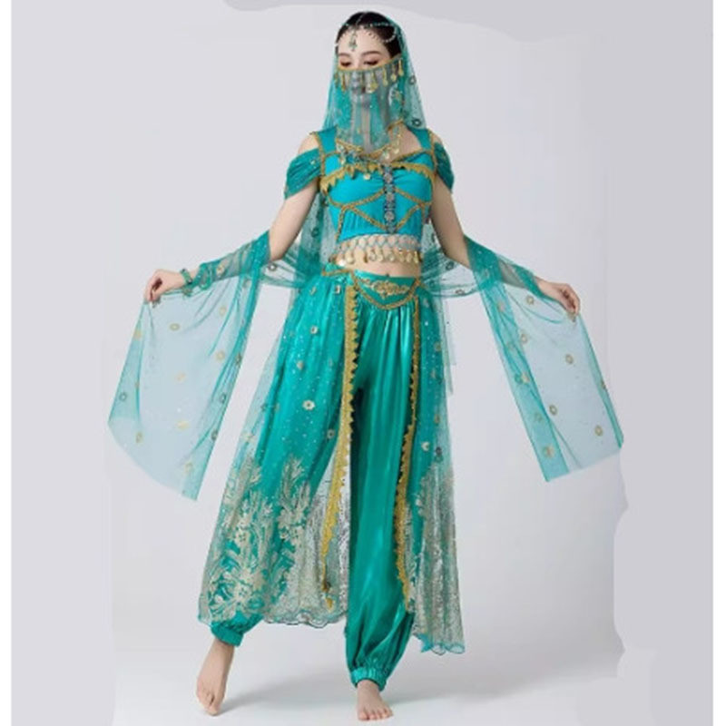 Indian Dance Costume Female Princess Jasmine cos Clothing Exotic ...