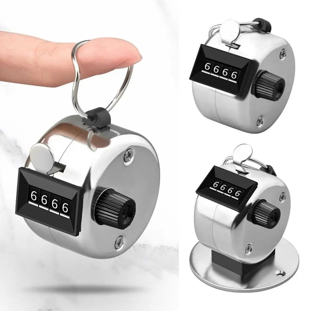 Hand Held Mechanical Counter 0-9999 4 Digit Number Manual Counting ...