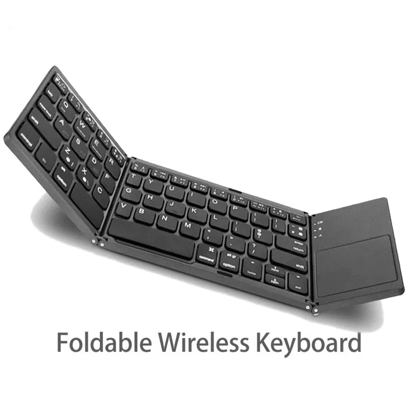 Foldable Wireless Keyboard with Touchpad Portable Pocket Keyboard ...