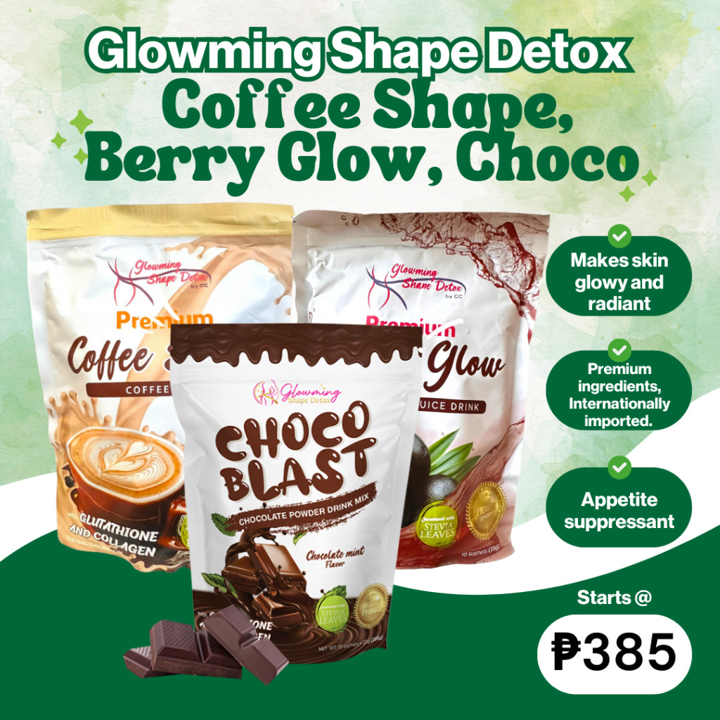 10PCS Sachet Glowming Shape Choco Blast, Detox Berry Glow, Coffee Shape ...