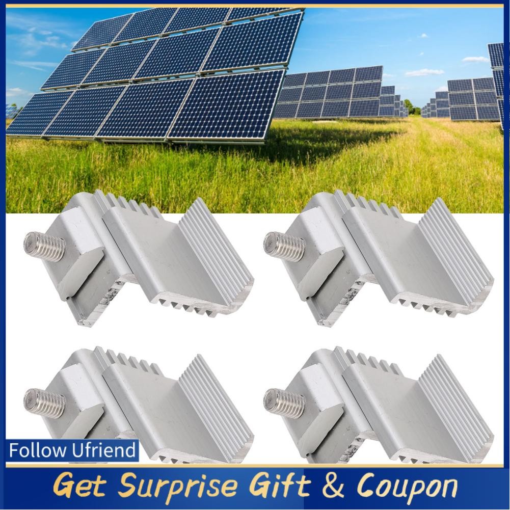 Ufriend 10Pcs Solar Mount Bracket Pressing Block PV Panel Rail End ...