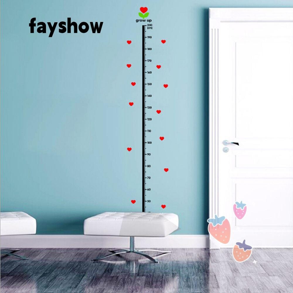 FAY Height Measure Decal Heart Beautiful Mural Baby Growth Chart ...