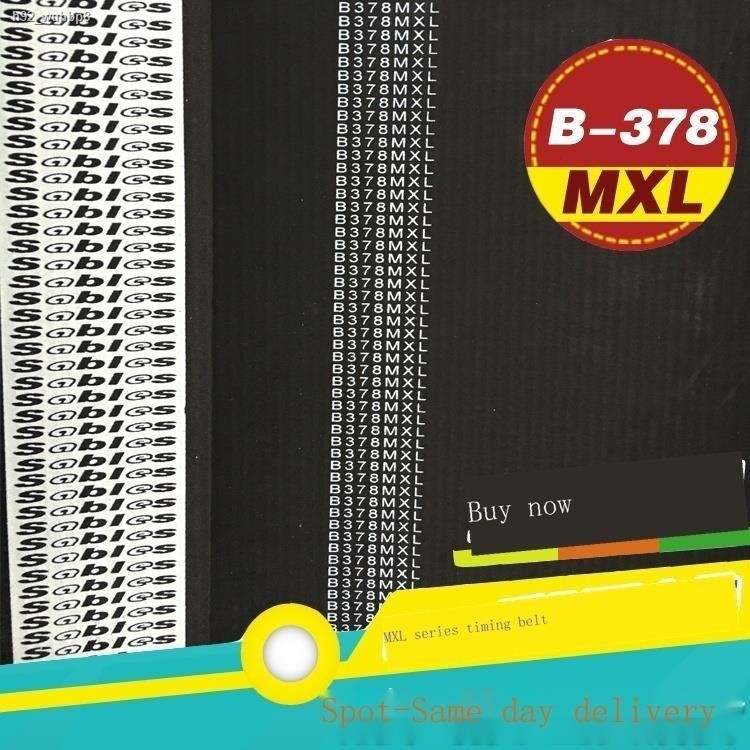 Black rubber timing belt b371mxl b372mxl b378mxl trapezoidal tooth ...
