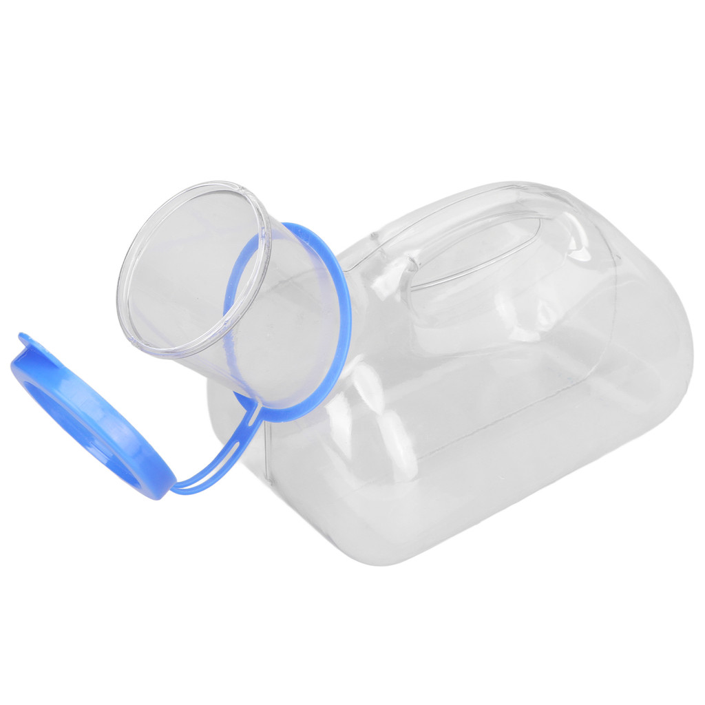 1000ML Portable Men Urinal with Lid Transparent Plastic Urine Container ...