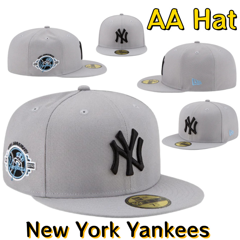MLB New York Yankees Top Sellers 59F.I.FTY Cerrada Gris Fitted Hat Flat ...