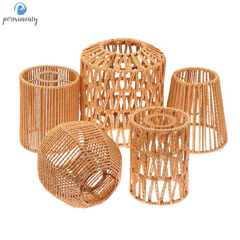 Permanenty 1 Piece Vintage Lampshade Handmade Woven Lamp Shade For ...