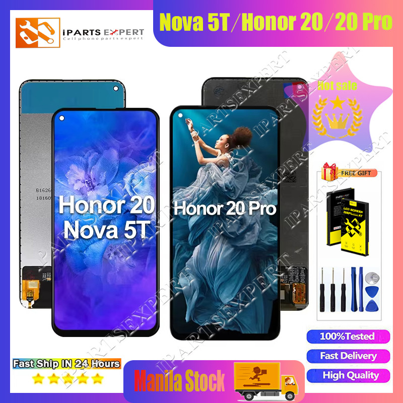 IPARTSEXPERT 6.26"Original High quality LCD For Huawei Nova 5T Honor 20 ...