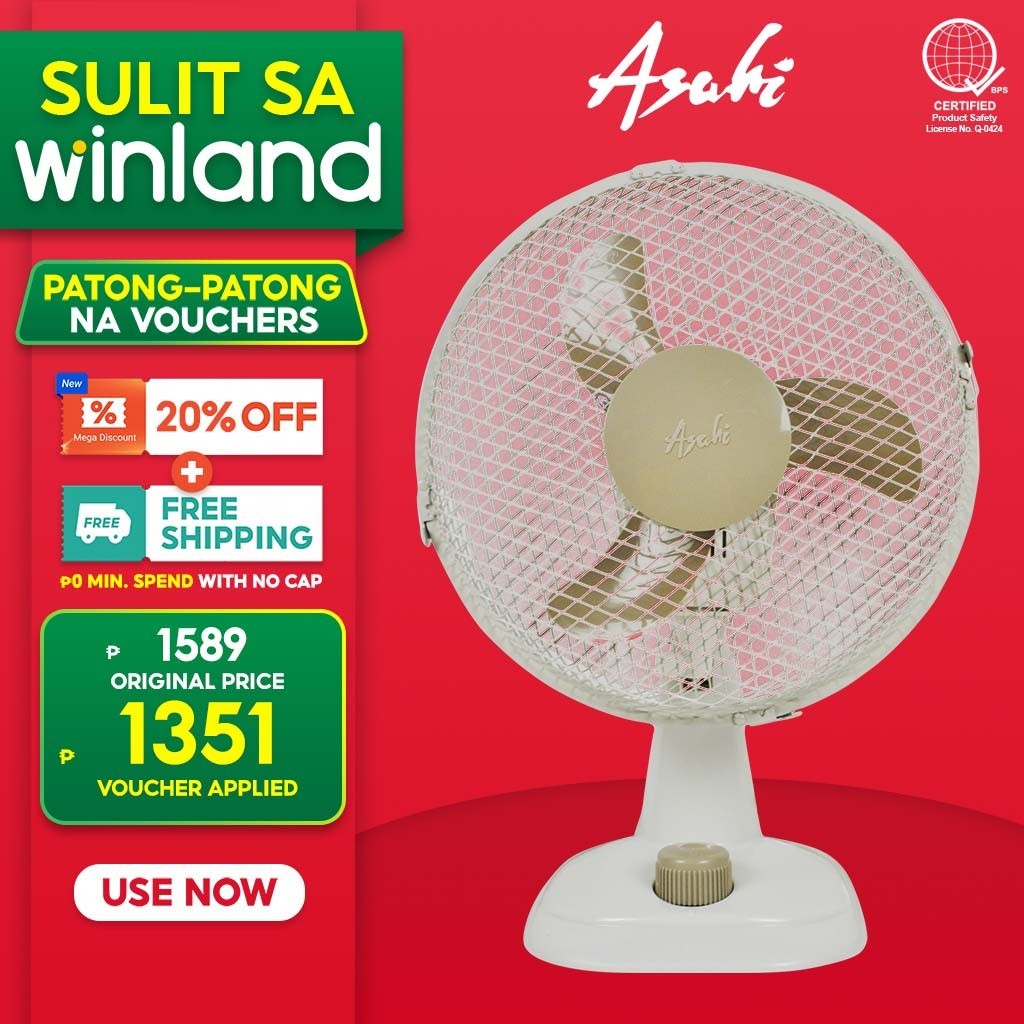 Asahi by Winland Desk Fan | Electric Fan 9 Inch for Children Safety Fan ...