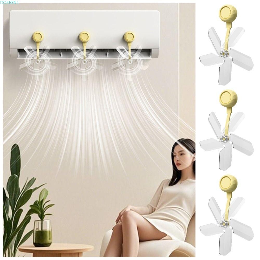 DOREEN1 3Pcs Air Conditioning Ventilator, Suction Cup Wall Mounted Conditioning Guide Fan ...