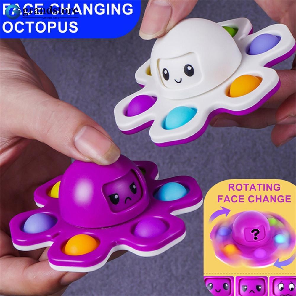 GRANDSTORE Pop It Stress Relief Silicone Interactive Flip Octopus ...