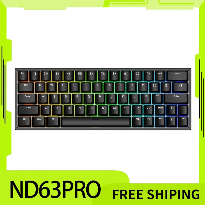 Irok Nd63 Pro Mechanical Keyboard Wired Magnetic Switch Hotswap Rgb E ...