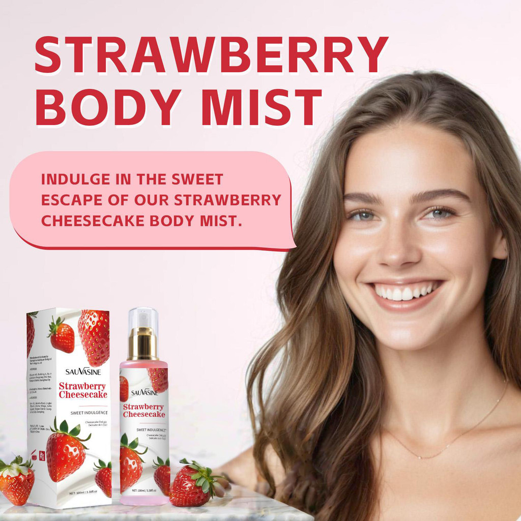 in stock SAUVASINE Strawberry Body spray Mist 100ml | Shopee Philippines