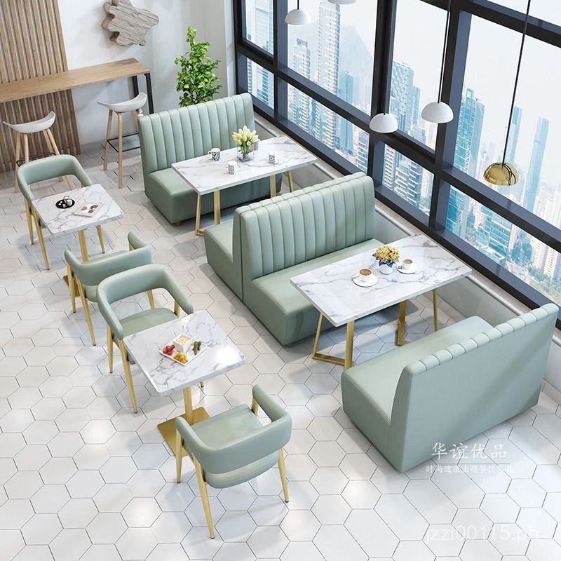 Custom Milk Tea Shop Booth Sofa Western Restaurant Coffee Shop Table ...