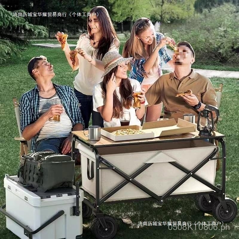 Free Shipping Camping Board Camping Cart Hand Pull Cart Campsite ...