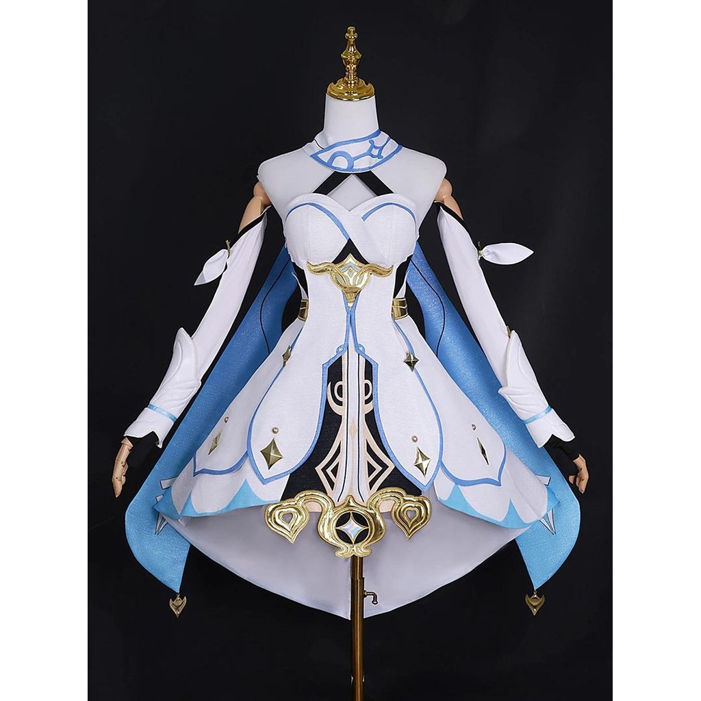Lumine Cosplay Costume Lumine Wig Women Uniform Dress Set Outfits Anime ...