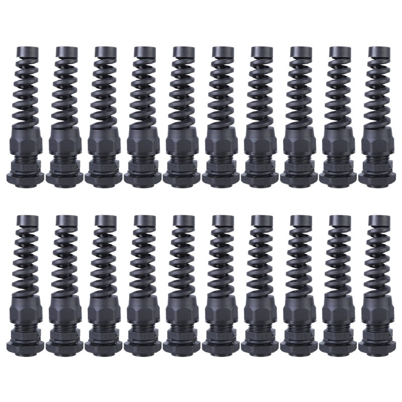 PCF* 20pcs M16 Nylon Whirling Cable Glands Waterproof Performances ...