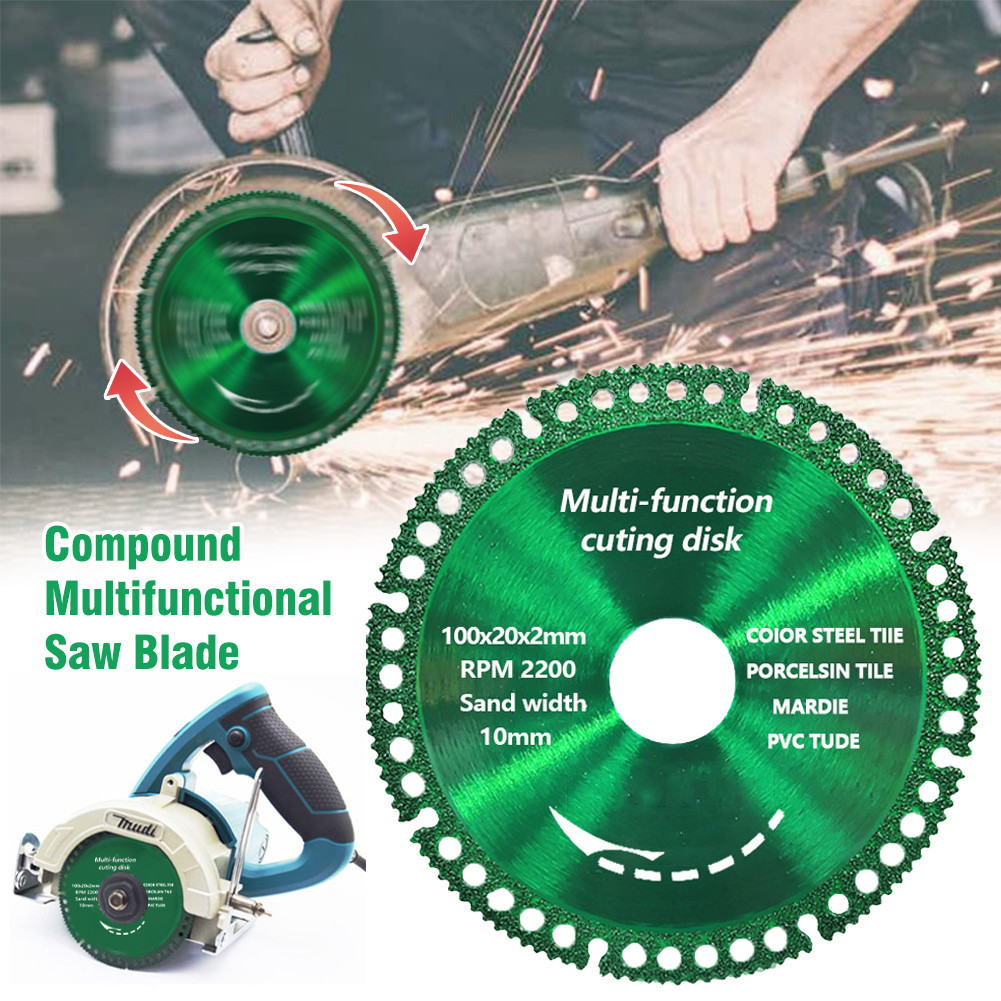 6 in 1 100mm Diamond Cutting Disc Multi-function Tile Rock Slab Marble ...