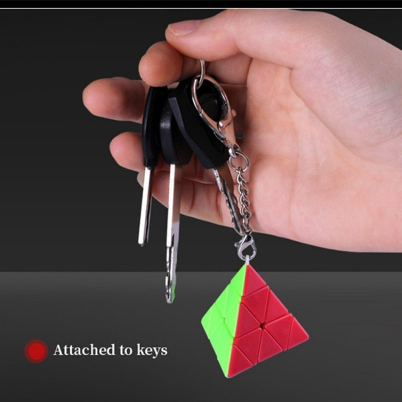 QiYi Mini Keychain 2x2 3x3 Bread Ivy Pyraminx Speed Cube Stickerless ...