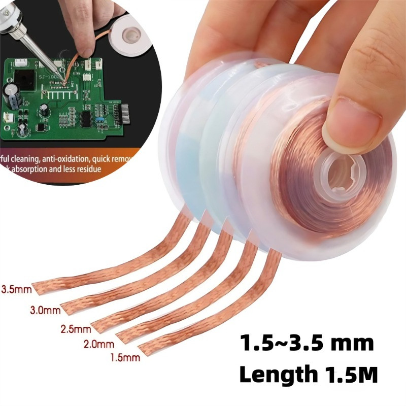 1.5 Meter Length Welding Wires Desoldering Mesh Braid Tape Copper ...