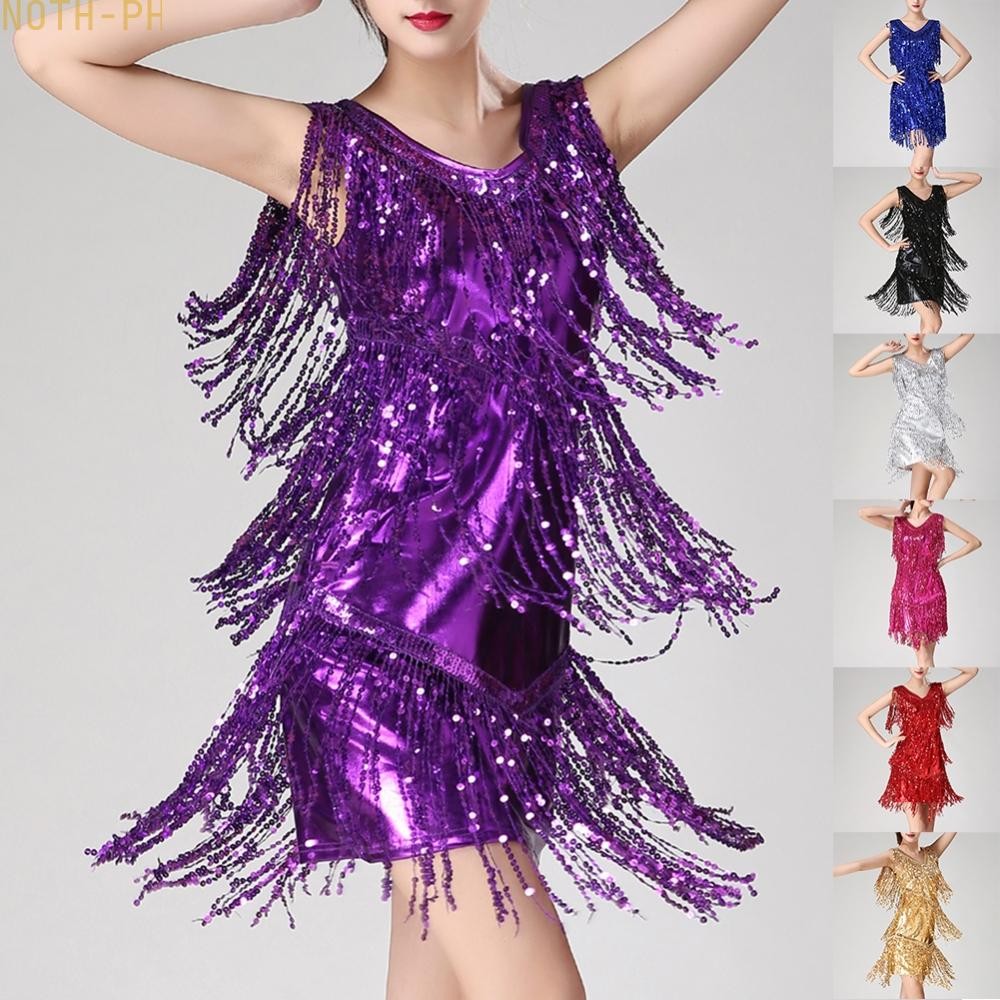 ⭐ Hot selling ⭐Dress Backless Dance Costume Sequin Latin Dress ...