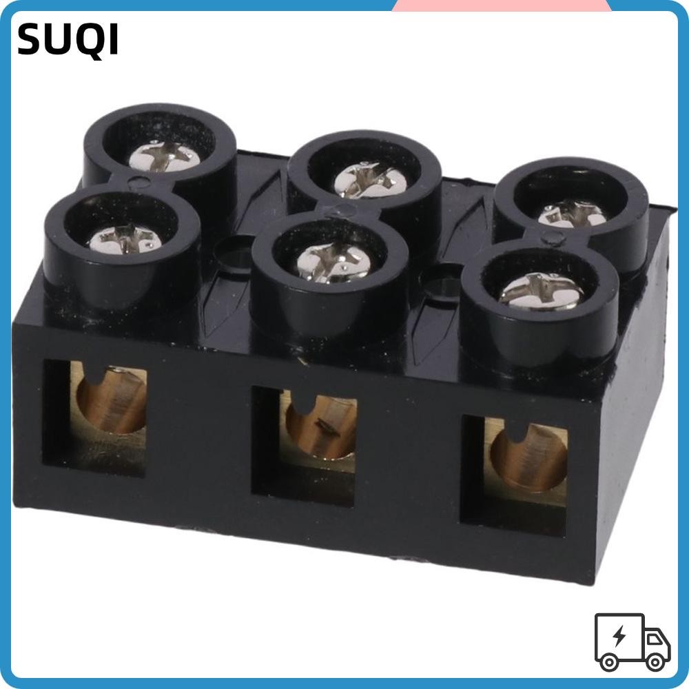 HI-SUQI Terminal Block, 60A 3 Positions Screw Electric Barrier Strip ...