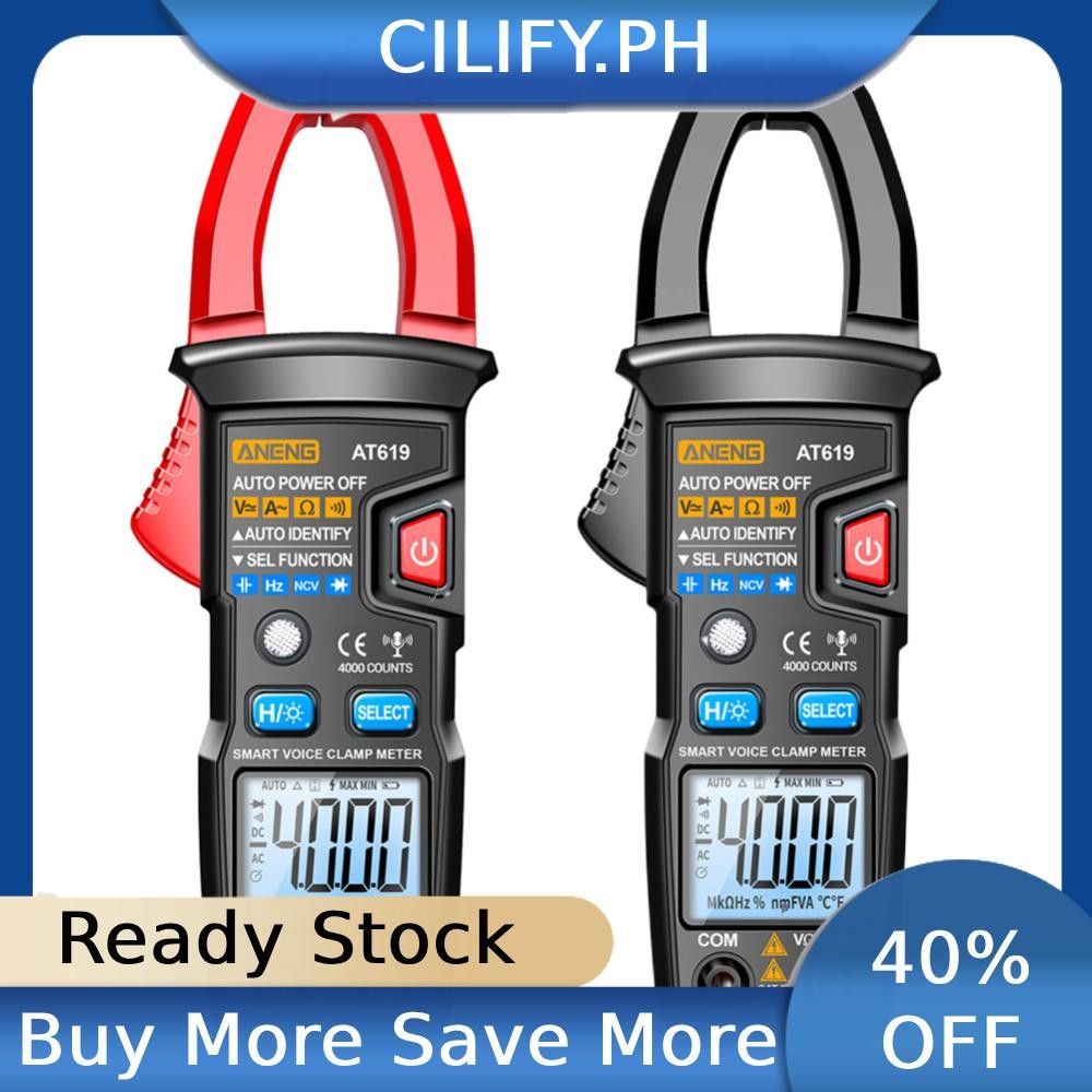 AT619 Ammeter Clamp Meter 4000 Counts Clamp-On Amp Meter Measurement ...