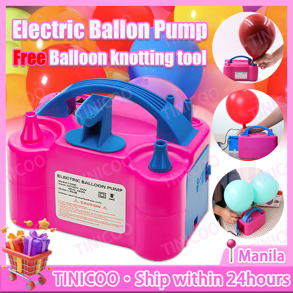 Electric Birthday Balloon Pump Electric Balloon Pump Pink Double Nozzle ...