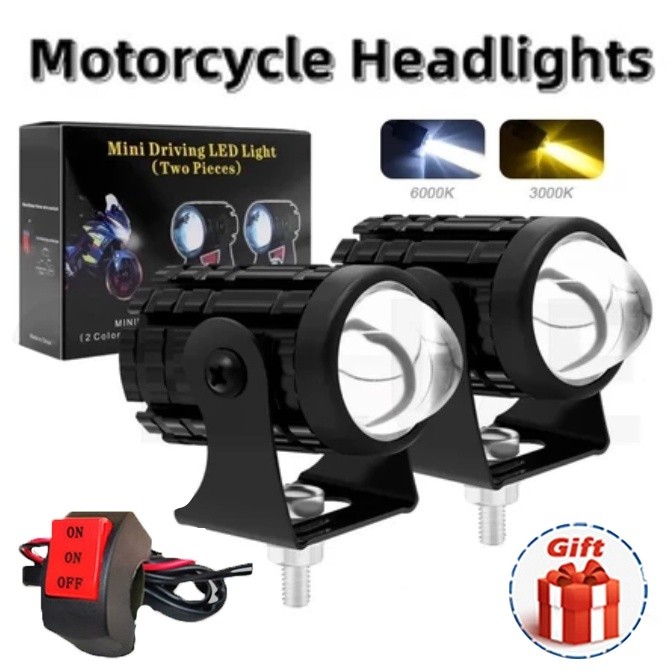 Mini Driving light 2 Modes LED Headlight For Motorcycle 30W Flash ...