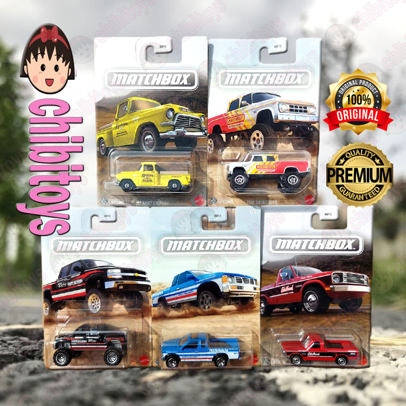 Matchbox Truck Pickup Series Set 5 Pcs Nissan GMC Mooneyes Ford Dodge ...