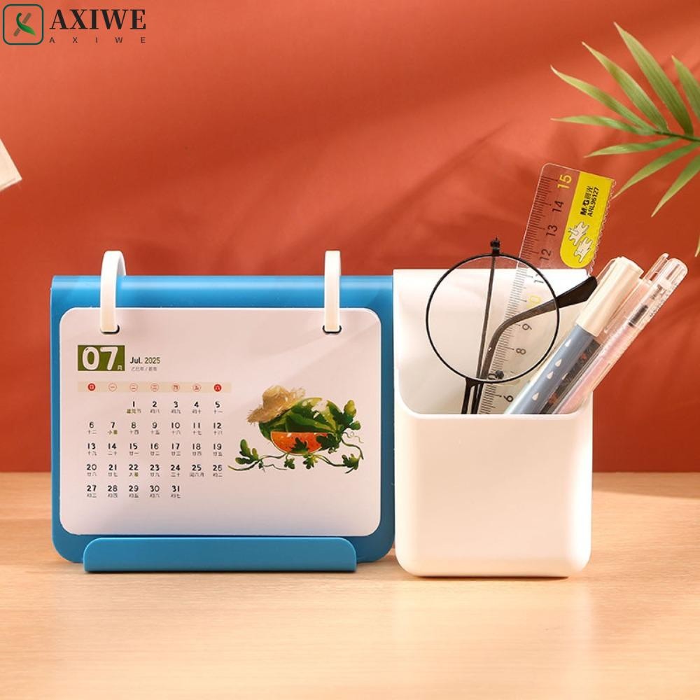 AXIWE Multi-function Desk Calendar, Creative Plastic Standing Desk ...