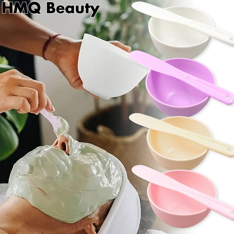 Silicone Face Mask Mixing Bowl Set with Facial Care Mask Make Up Mixing ...