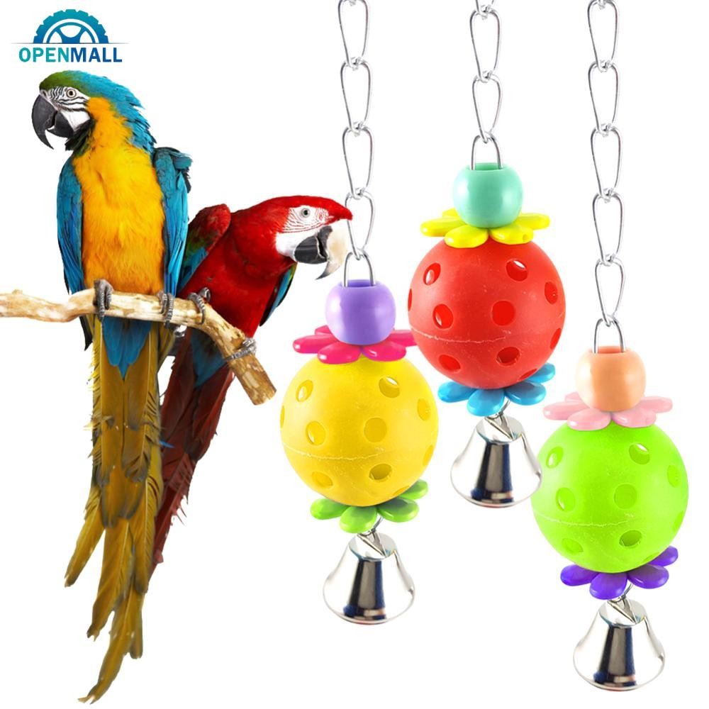OPENMALL 1PC Colorful Parrot Plastic Climb Bite Chew Toy With Hanging ...