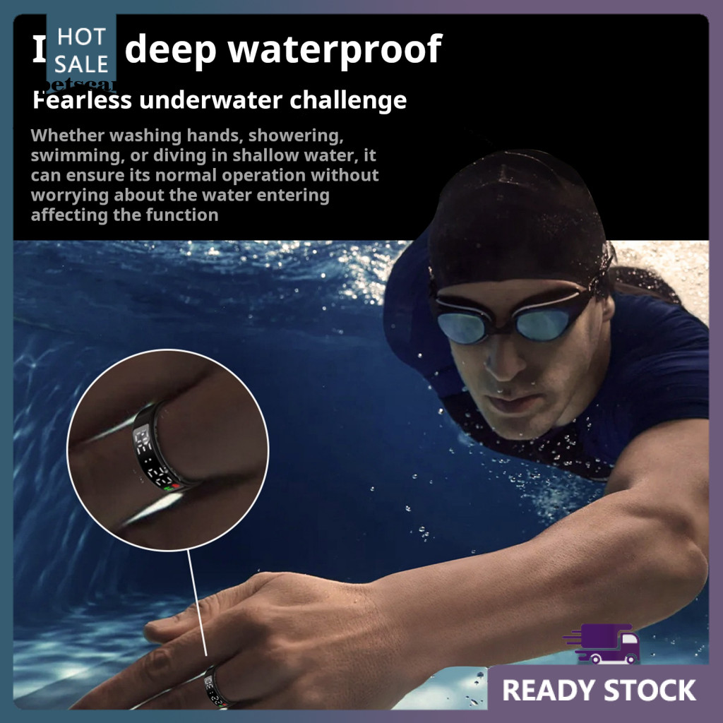 QCA Waterproof Smart Ring Real-time Physical Signs Tracking Ring Smart ...