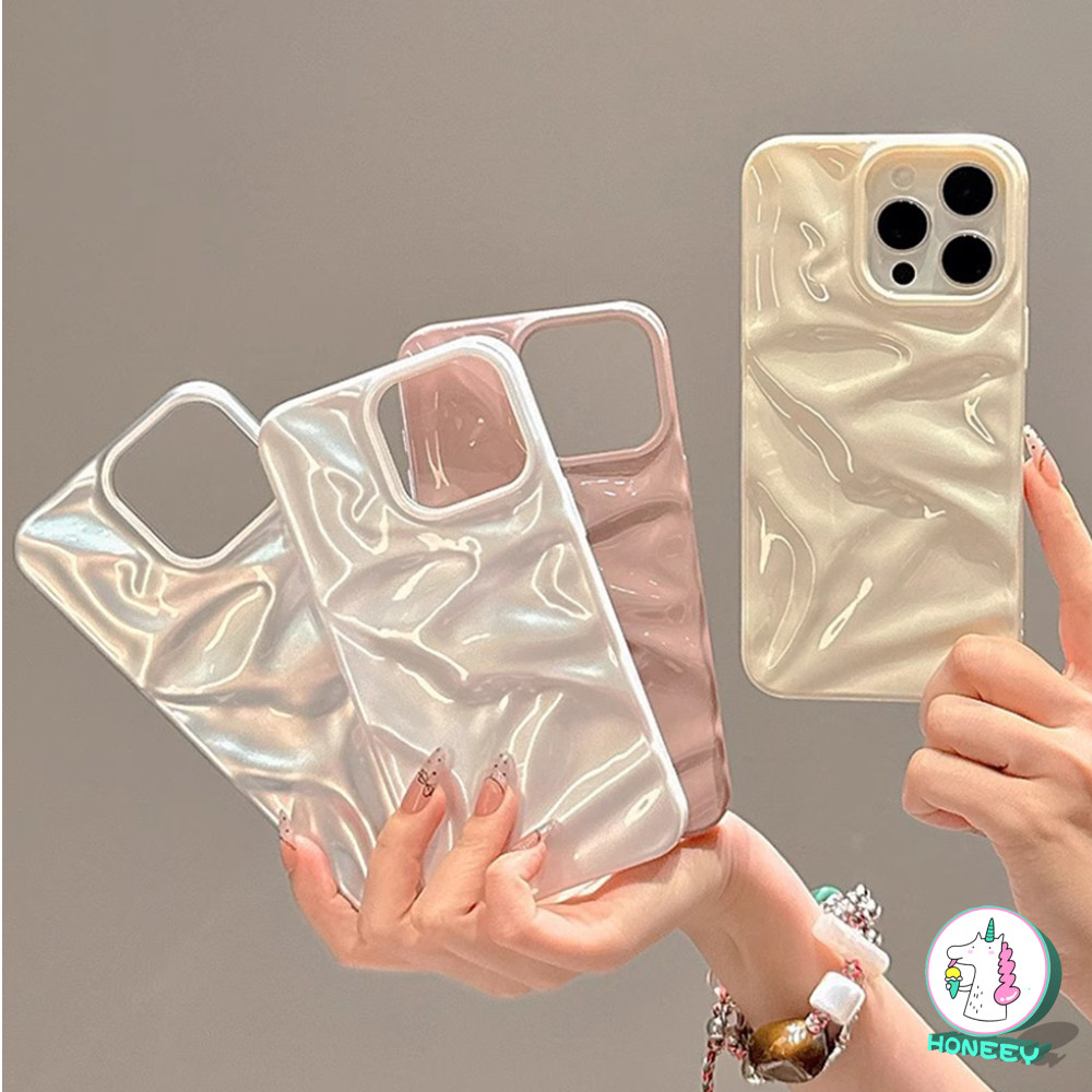 Luxury Water Ripple Wrinkle Phone Case for iPhone 16 15 14 12 11 13 Pro ...