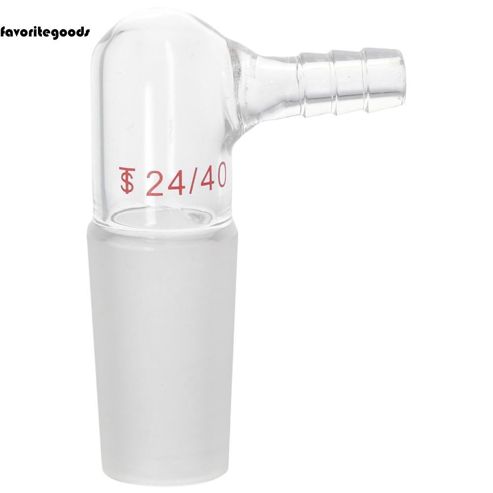 FAVORITEGOODS Vacuum Adapter, 90 Degree 24/40 Inner Joint and Hose Gas ...