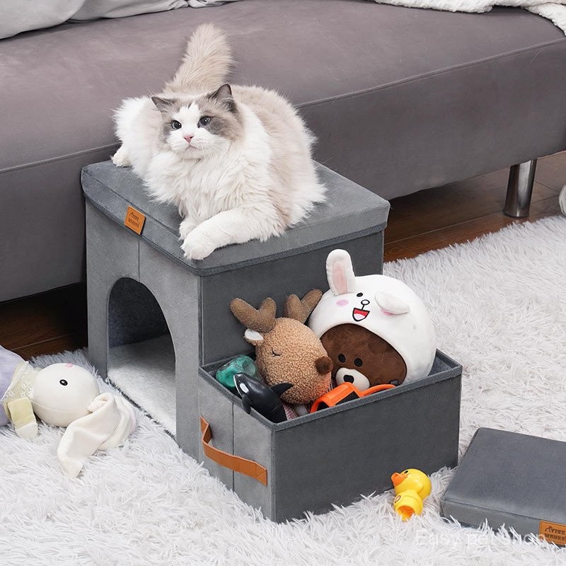 Pet Cat Nest Dog Storage Stairs Folding Pet Climbing Steps Stairs Pet ...